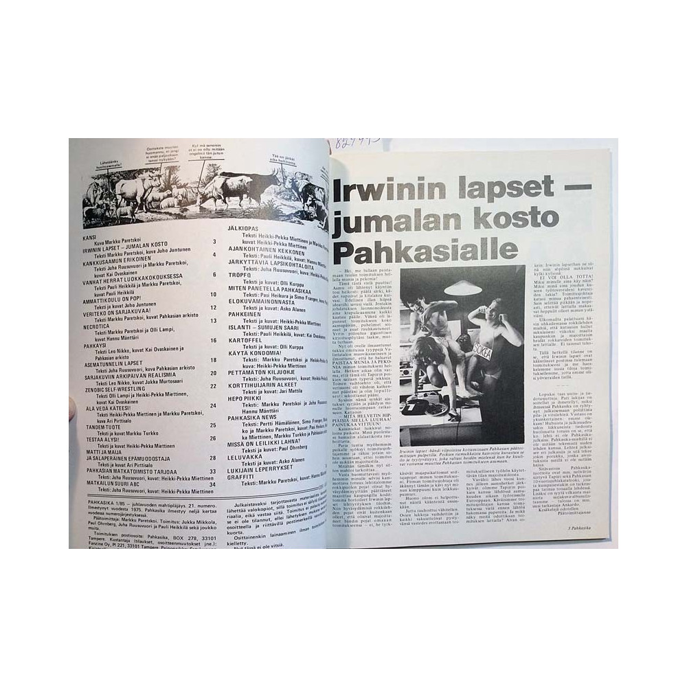 Pahkasika used magazine, year 1985