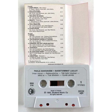Koivuniemi Paula Cassette, year 1988