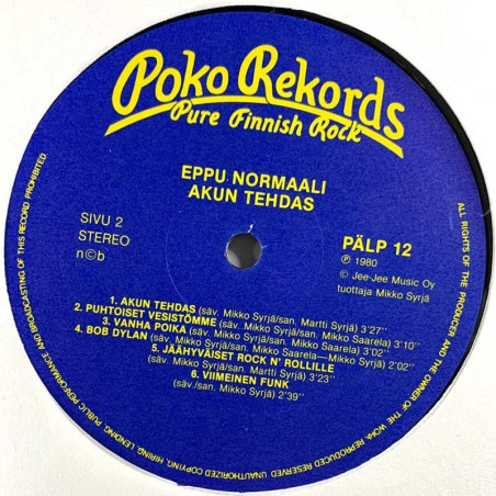 Eppu Normaali Akun tehdas - kanneton LP