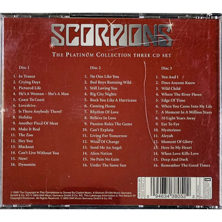 Scorpions The Platinum Collection 3CD - CD