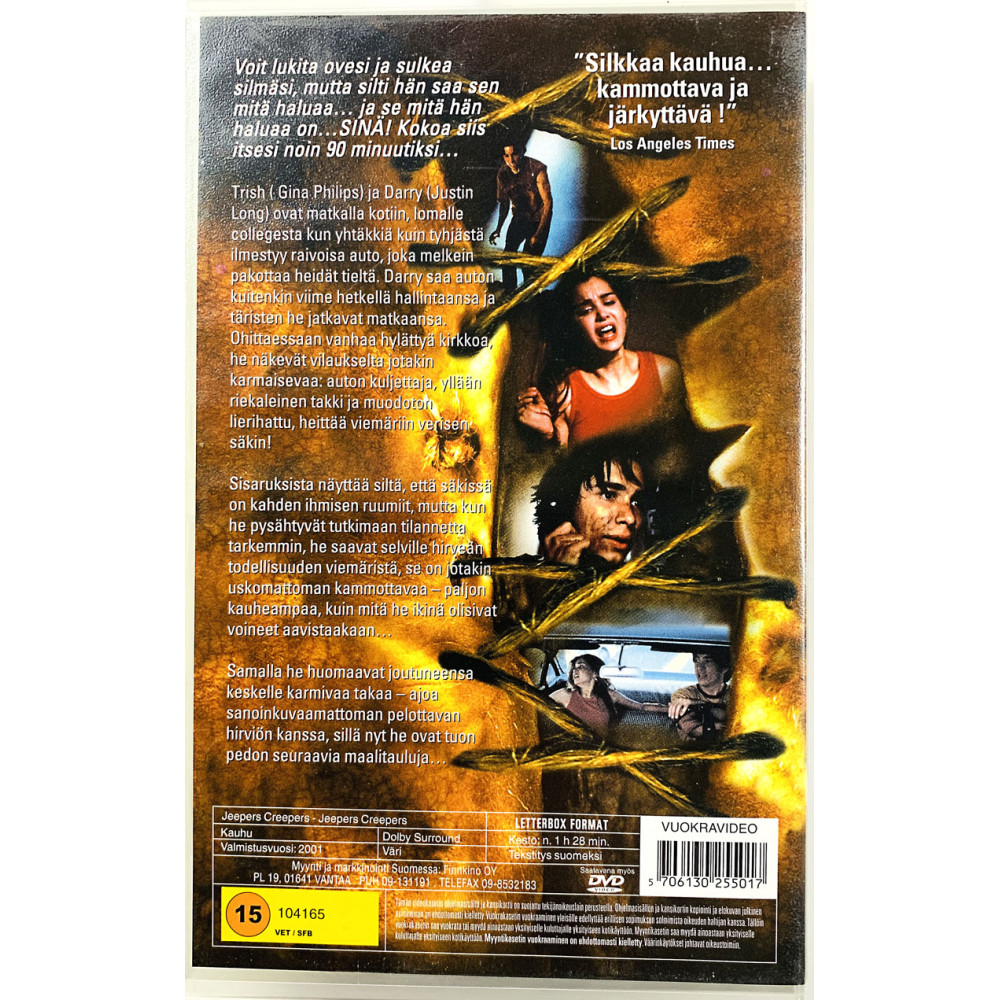 VHS-videokasetti suomitekstitys Jeepers Creepers - VHS