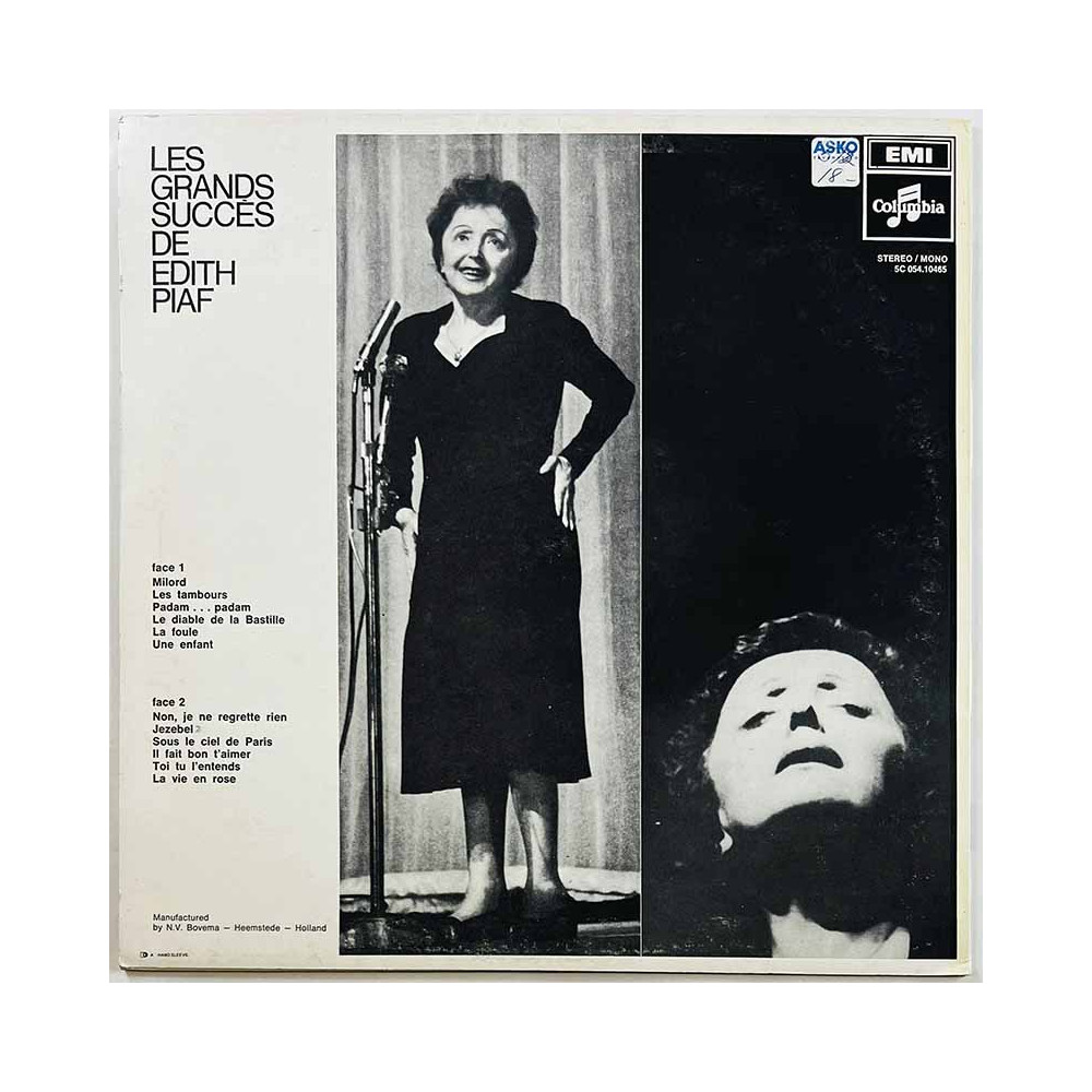 Piaf Edith Les Grands Succès De Edith Piaf - vinyl LP