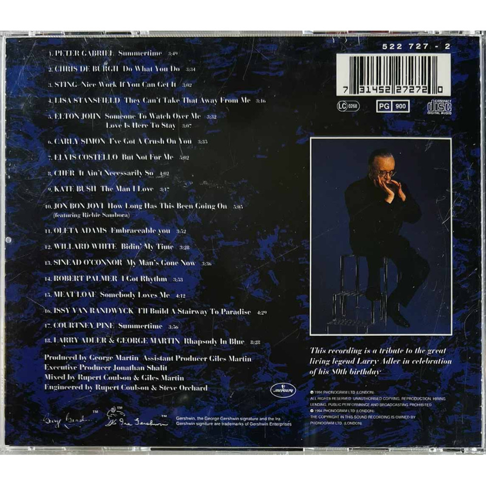 Kate Bush, Sting, Peter Gabriel ym. The Glory Of Gershwin - käytetty CD
