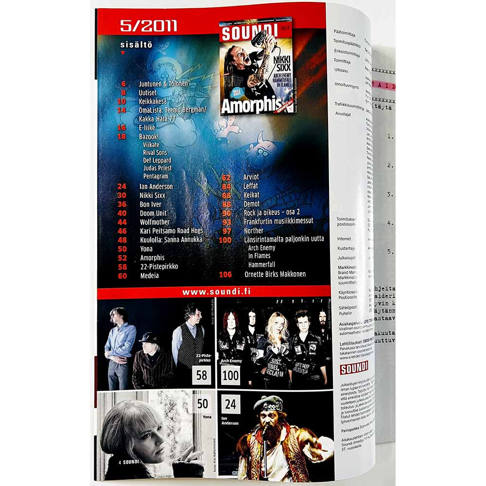 Soundi begagnade magazine, år 2011