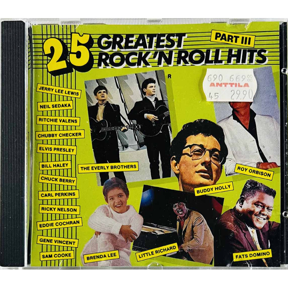 Eddie Cochran, Carl Perkins, Elvis ym. 25 Greatest Rock’n Roll Hits ...