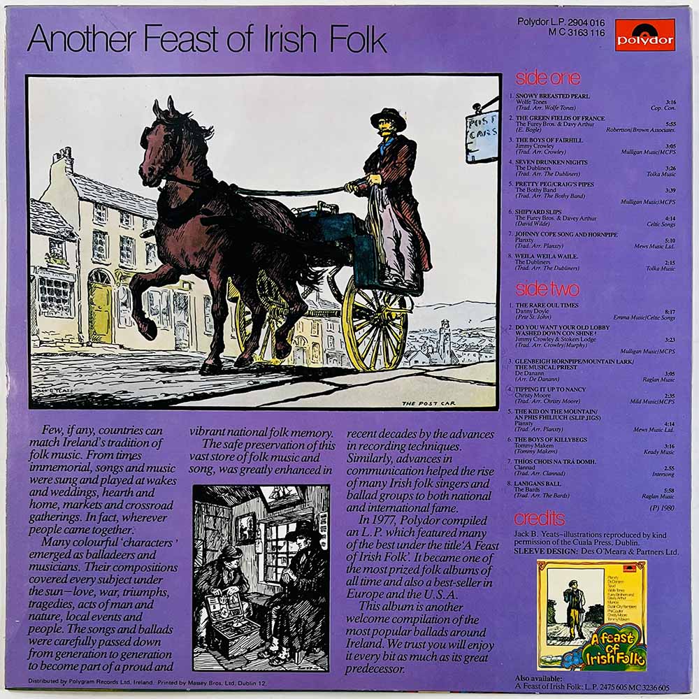 Fureys, Planxty, Christy Moore Another Feast Of Irish Folk - LP