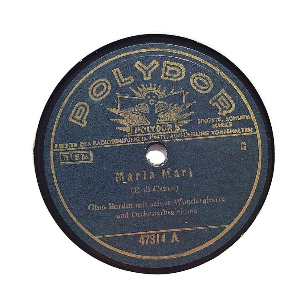 Bordin Gino mit seinem Wundergitarre shellac 78 rpm record, year 1940’s
