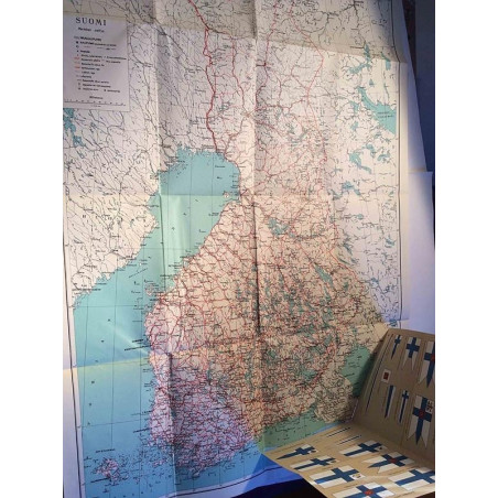 Suomen kartta Suomen liput - Painotuote