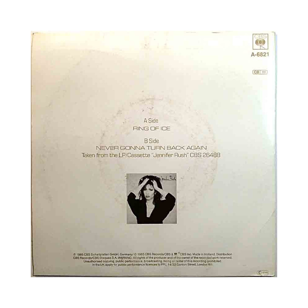 Rush Jennifer second hand single, year 1985